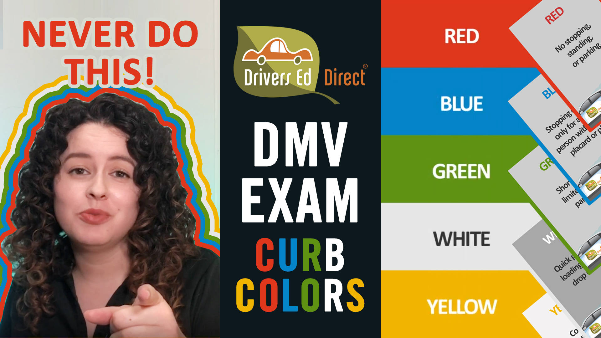 DMV Practice Tests Curb Color Questions